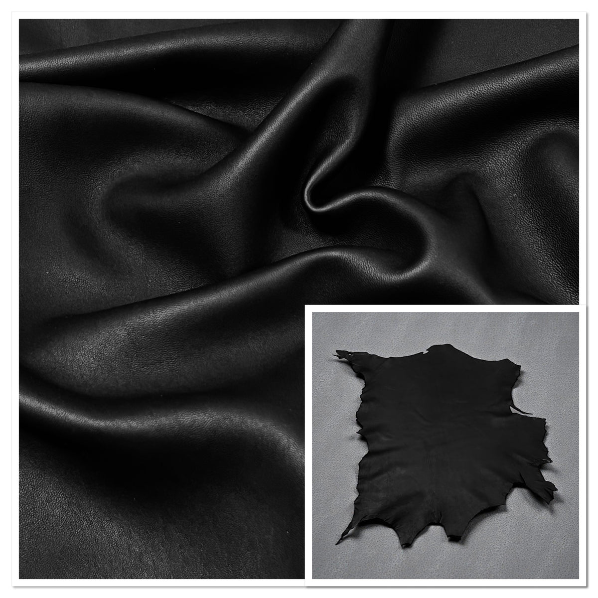Pittards Gloving Leather Black : 1.3mm Water Resistant Lambskin (Ex Pi ...