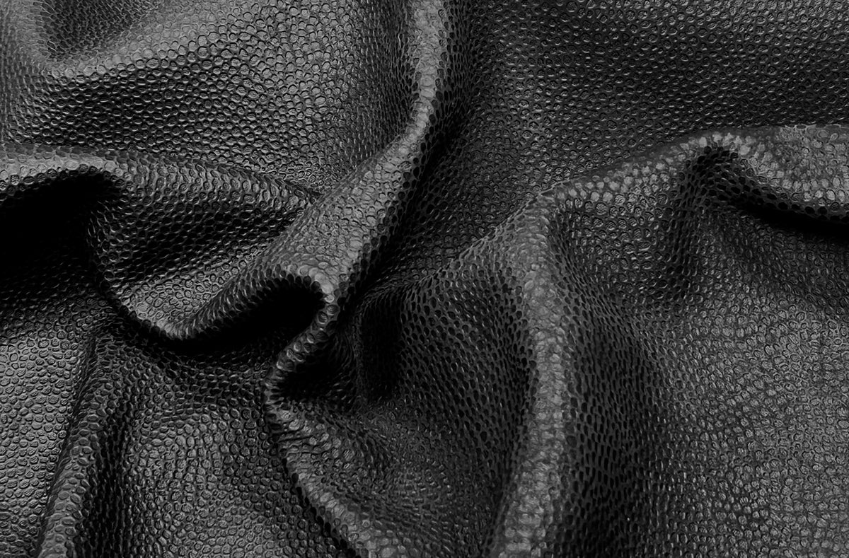 Bedrock Black: Nubuck Leather with Inverted Pebble Print : 1.4-1.6mm ...