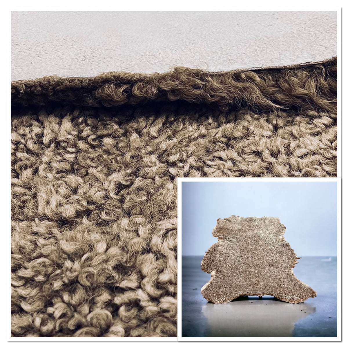 Upholstery Sheepskin Mink, Curly Wool Shearling : (30mm) 10 – GH ...